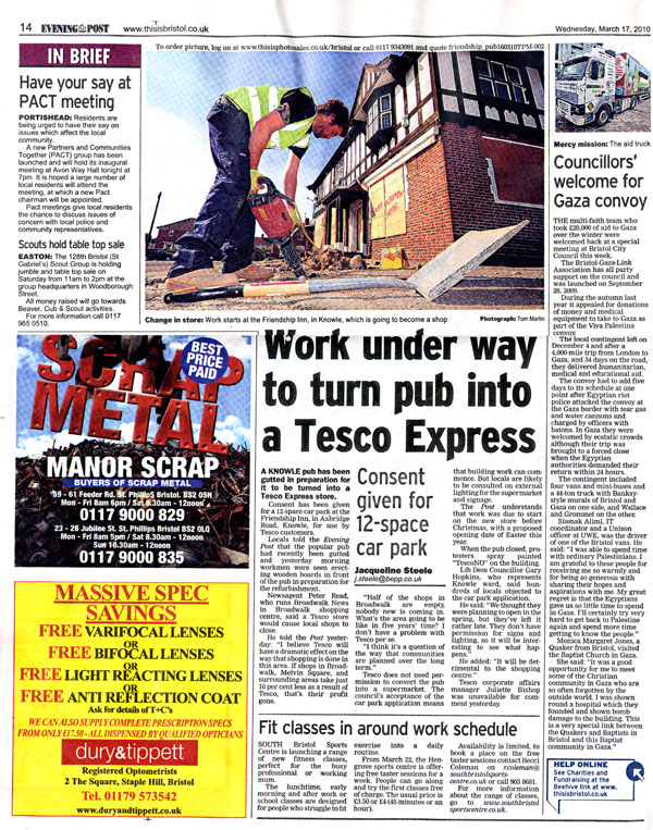 Tesco Moves into Knowle Despite Local Opposition - PEOPLES REPUBLIC OF ...